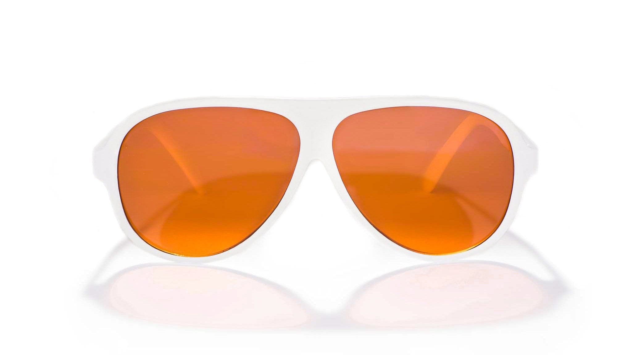 White Aviator BluBlocker Sunglasses - 2699K